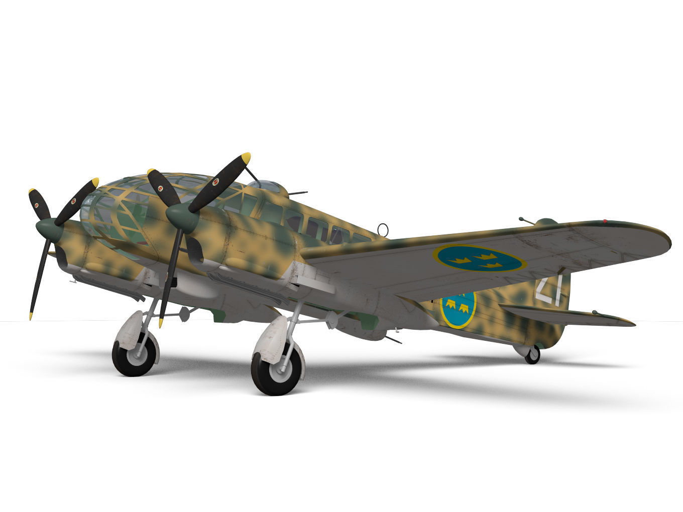 Caproni Ca313 3D model | CGTrader