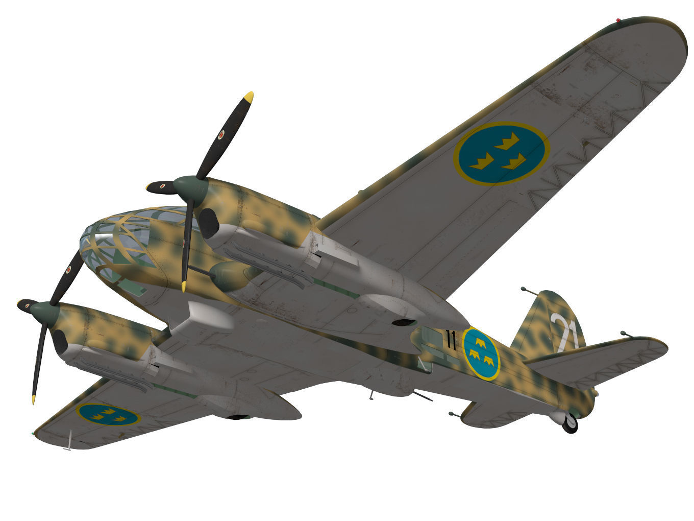 Caproni Ca313 3D model | CGTrader