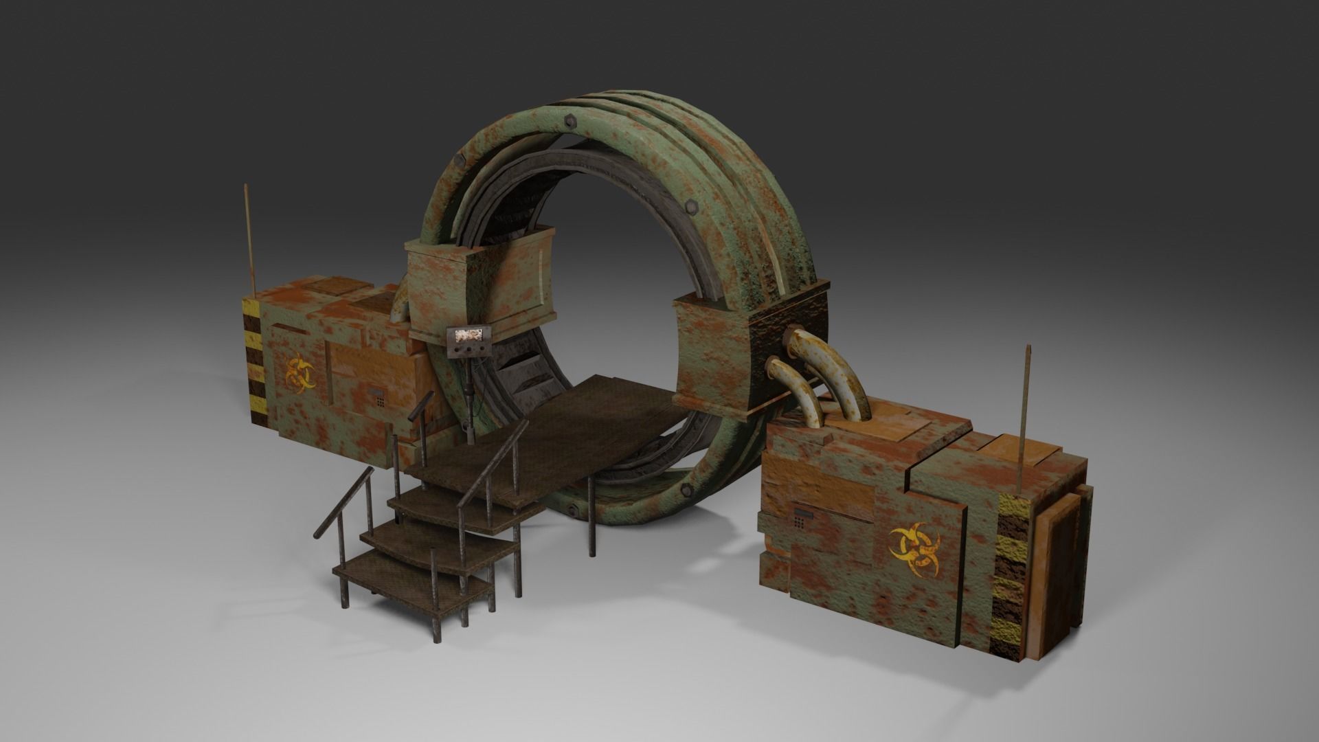 Realistic Old Rusty Portal 3D model | CGTrader