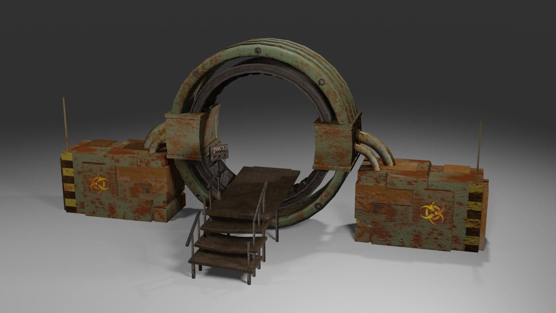 Realistic Old Rusty Portal 3D model | CGTrader