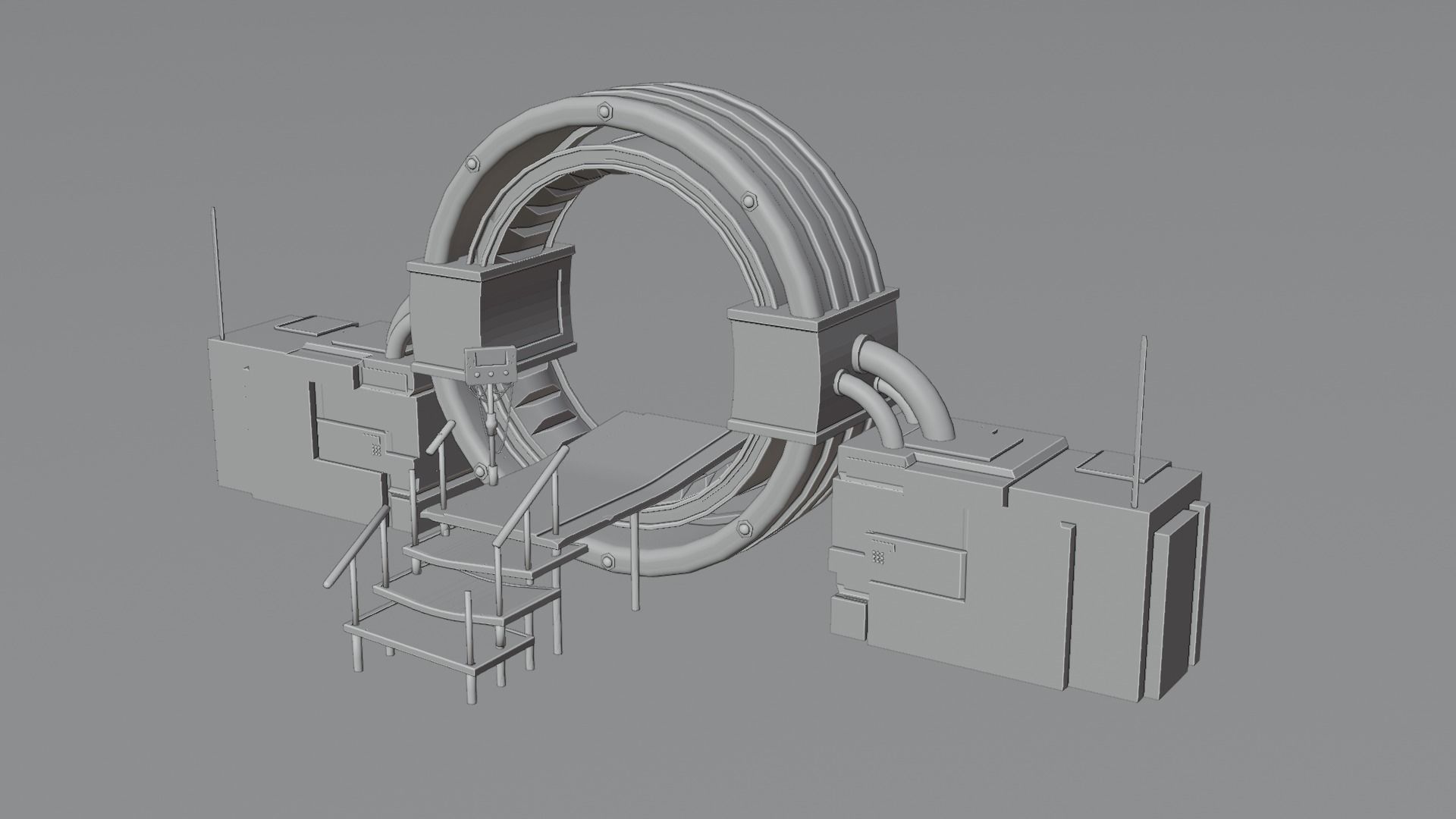 Realistic Old Rusty Portal 3D model | CGTrader