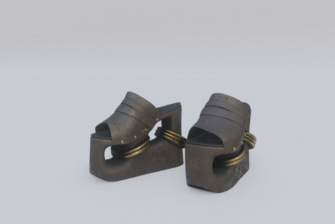 3D model Chiaki Shoes Wedge VR / AR / low-poly | CGTrader