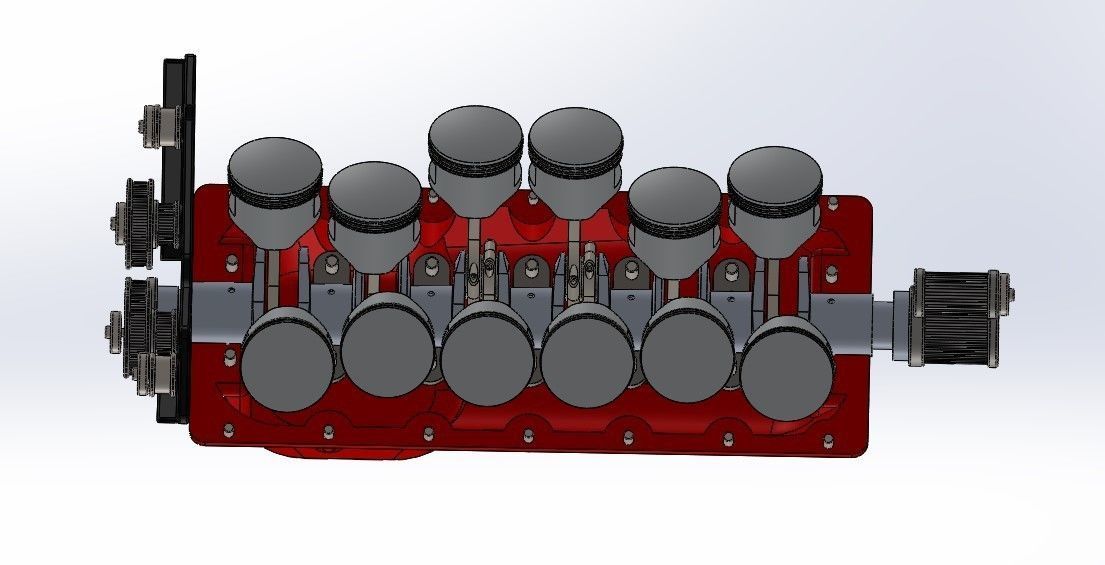 V12 Cylinder with other parts 3D model 3D printable | CGTrader