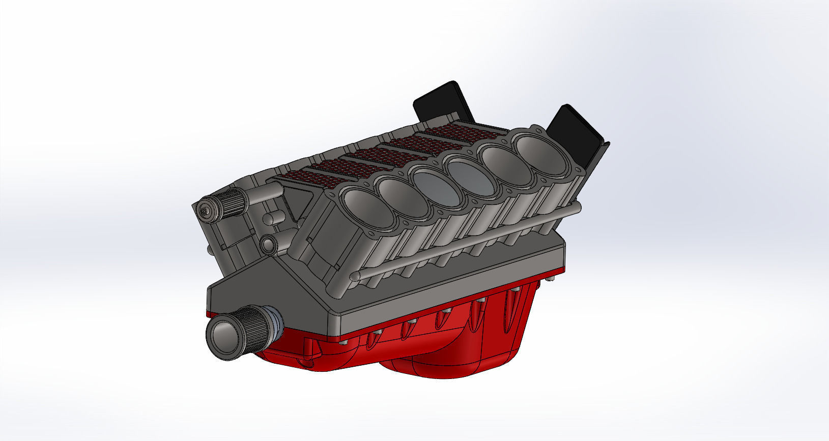 V12 Cylinder with other parts 3D model 3D printable | CGTrader