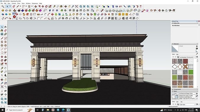 Art deco gate house 3d model 3D model | CGTrader