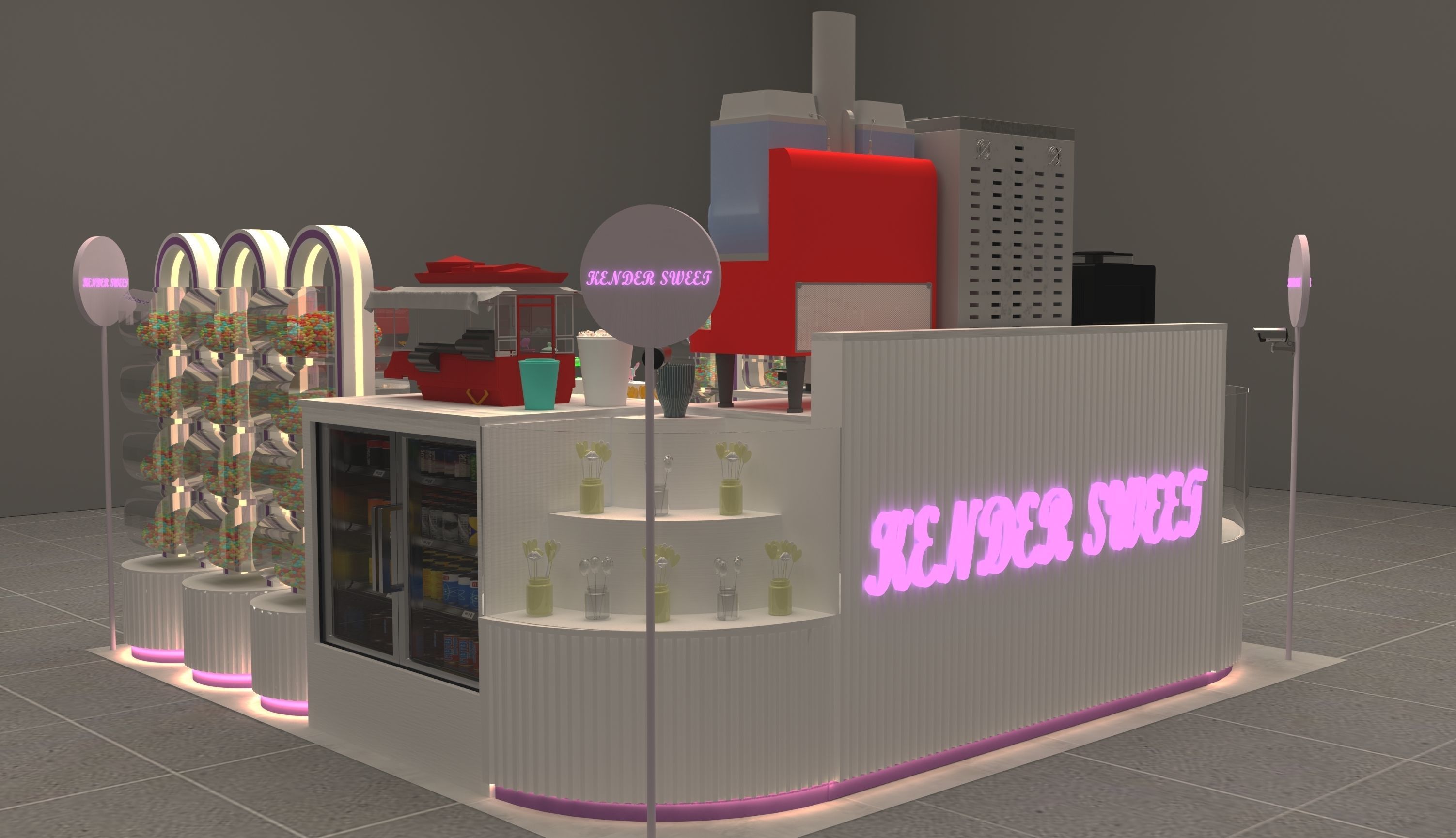 CANDY BOOTH 3D model | CGTrader