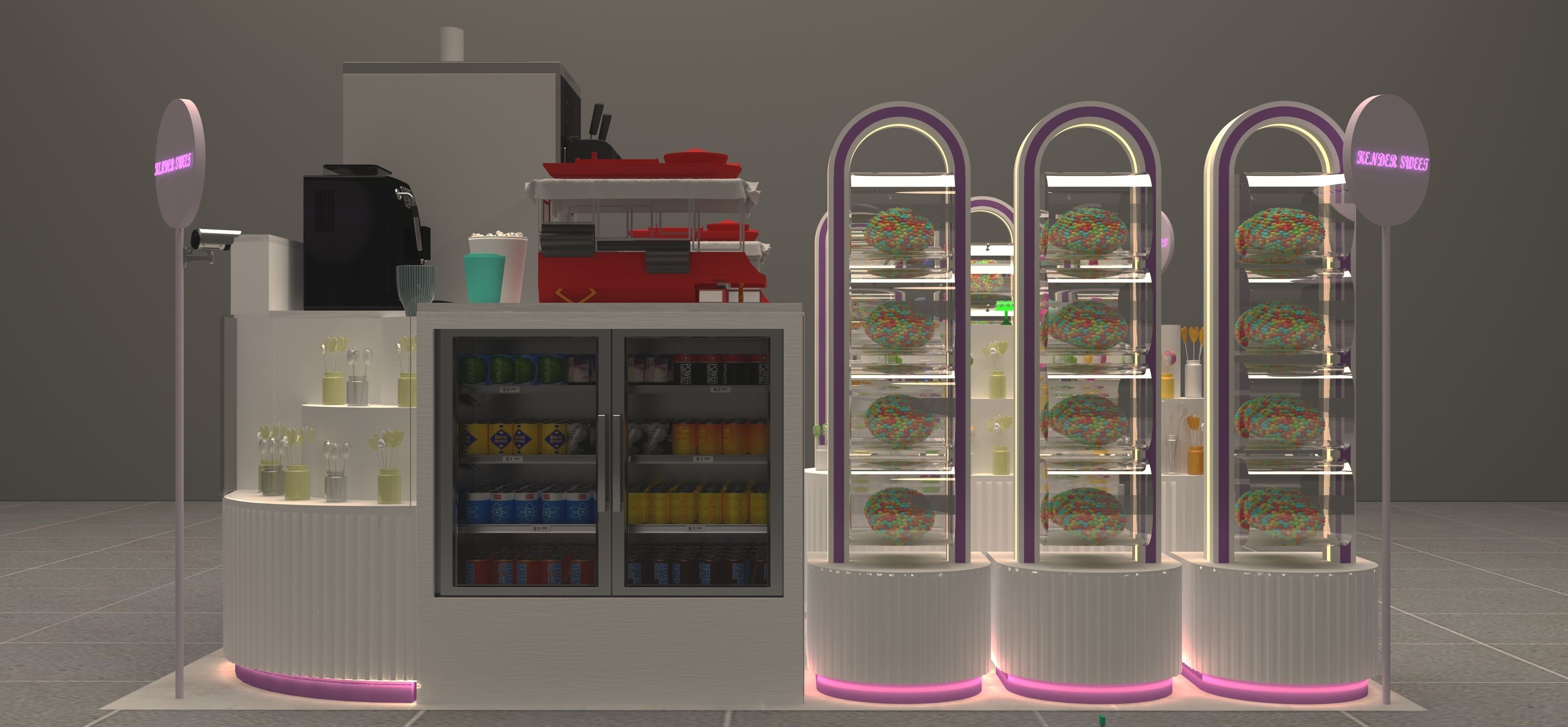 CANDY BOOTH 3D model | CGTrader