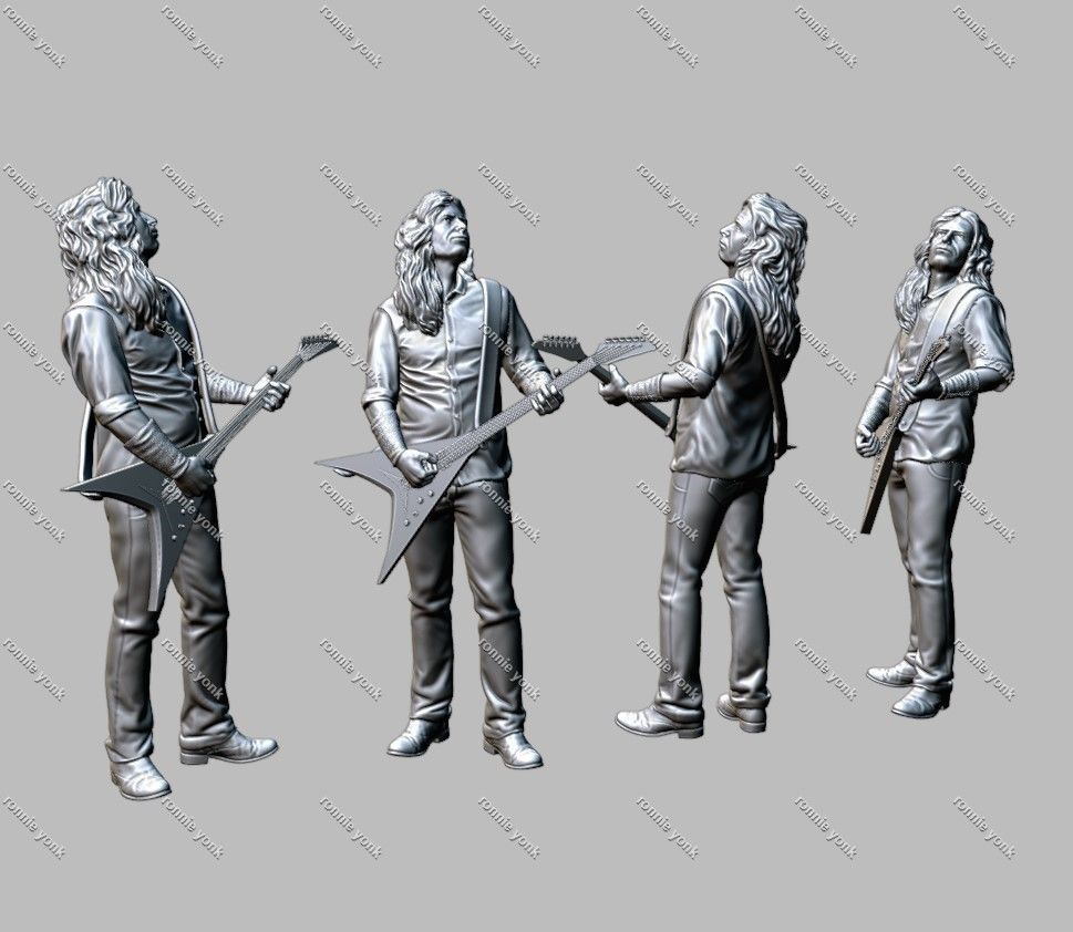Dave Mustaine - megadeth 3printing 3D model 3D printable | CGTrader