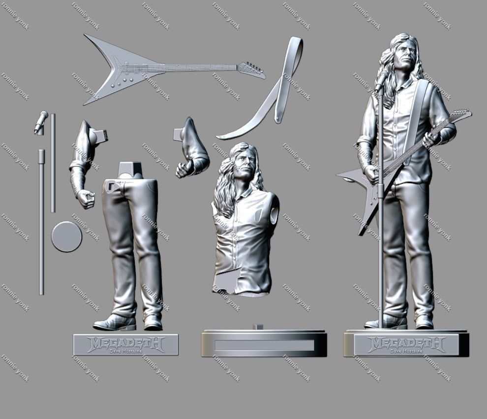 Dave Mustaine - megadeth 3printing 3D model 3D printable | CGTrader