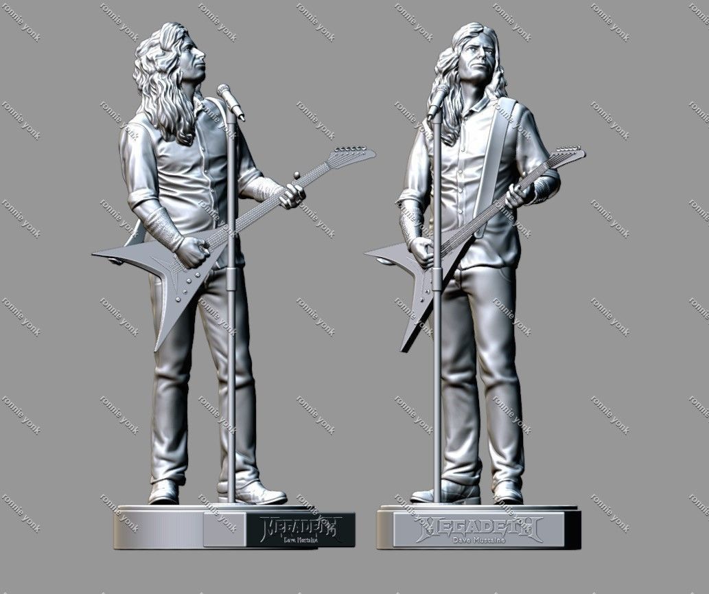 Dave Mustaine - megadeth 3printing 3D model 3D printable | CGTrader