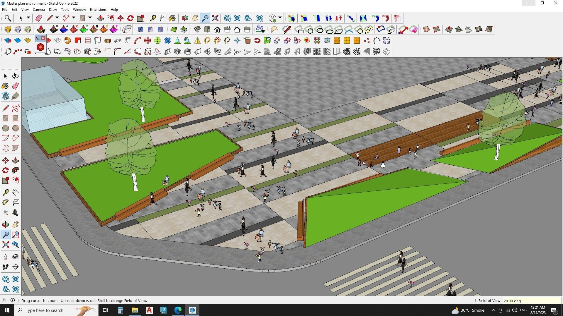 Urban 3d model around highrise building 3D model | CGTrader