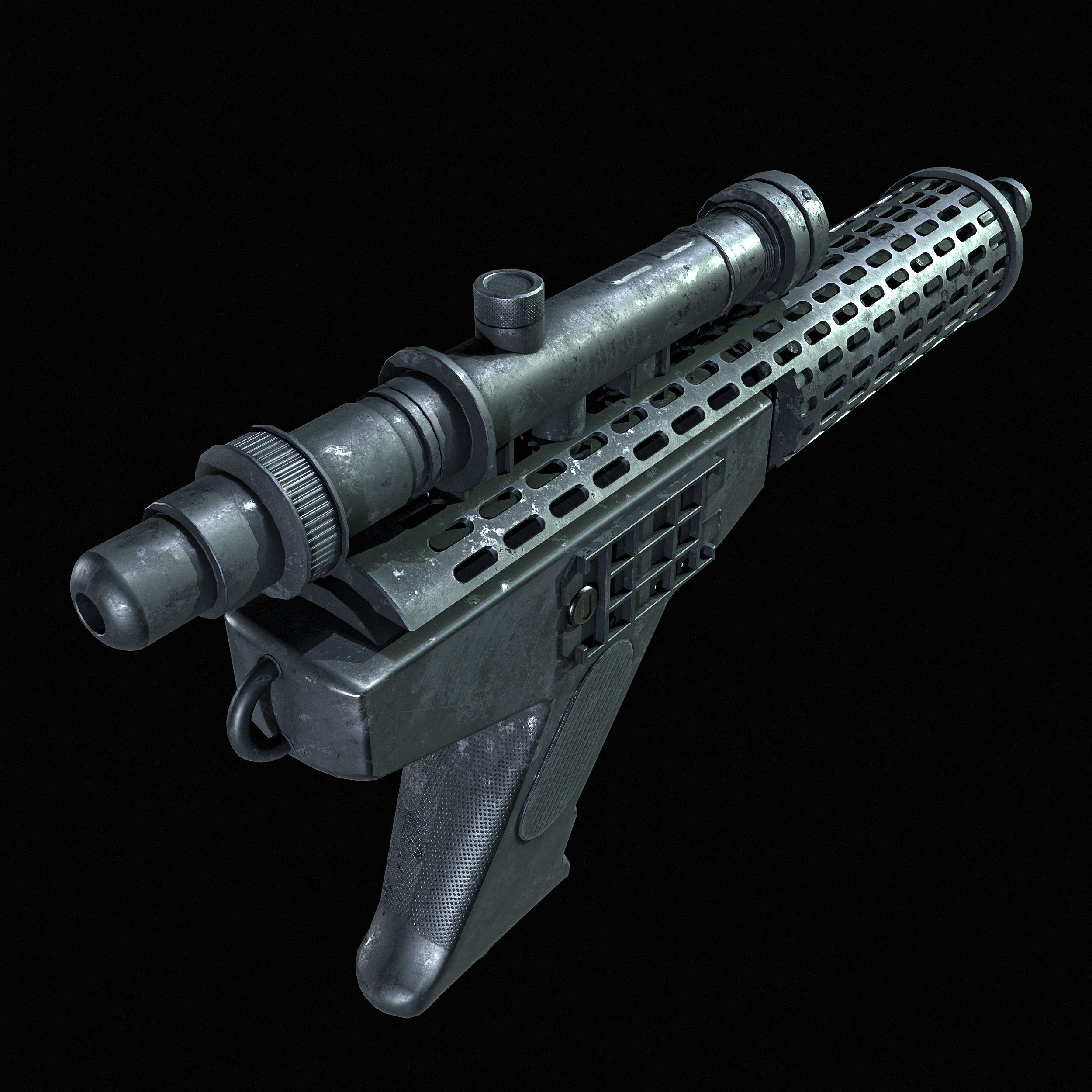 3D model Deathhammer Blaster Pistol VR / AR / low-poly | CGTrader
