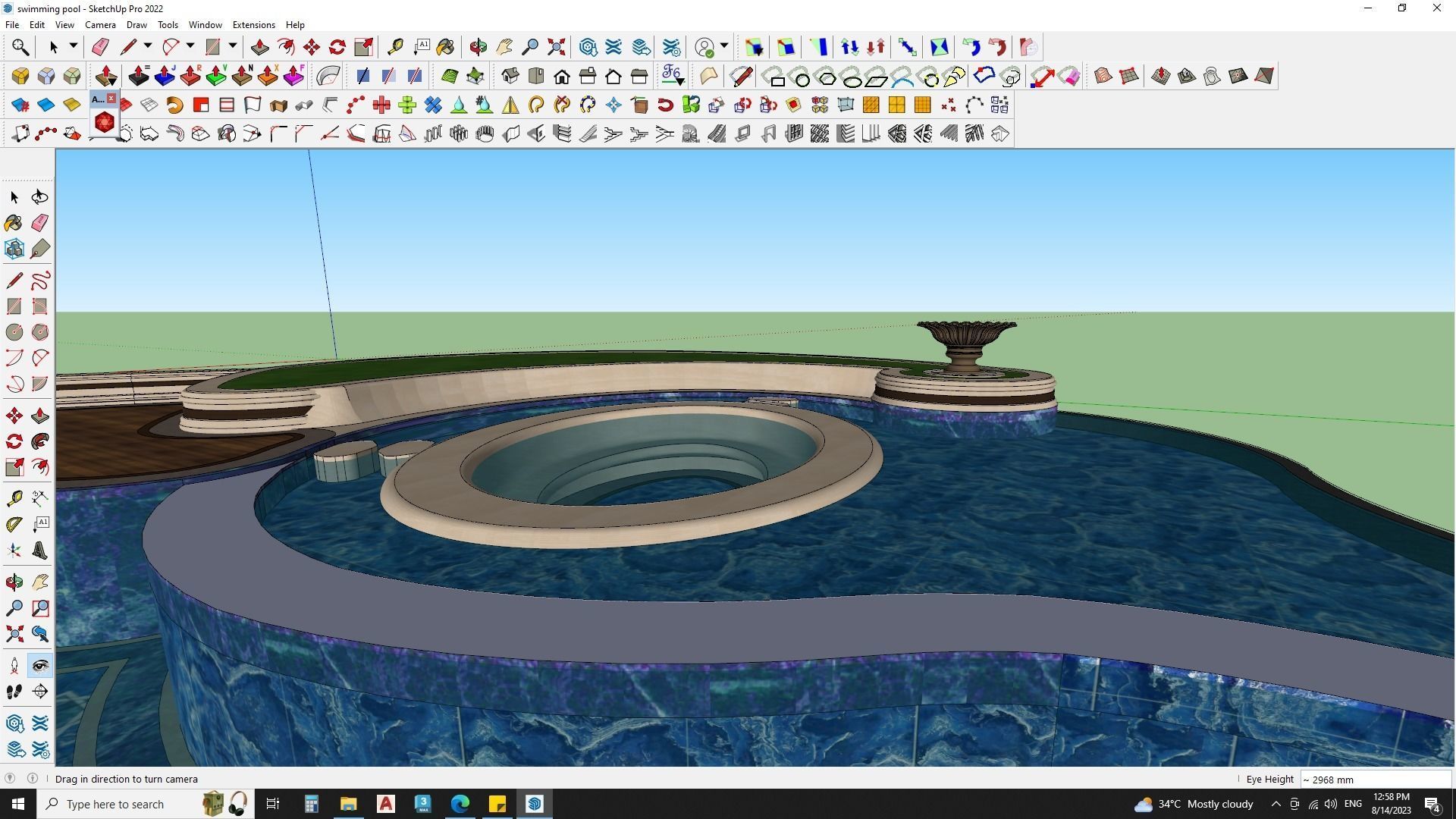 3d model of outdoor swimming pool 3D model | CGTrader