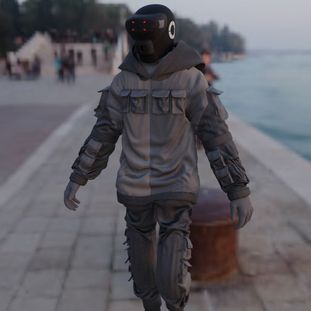 3D model Cyberpunk Character - Cyber fashion VR / AR / low-poly | CGTrader