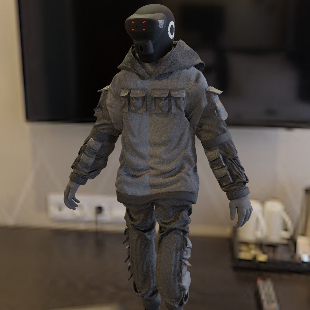 3D model Cyberpunk Character - Cyber fashion VR / AR / low-poly | CGTrader