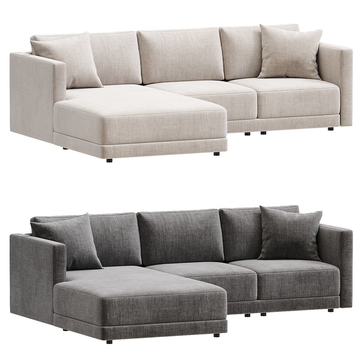 Astra 2 Piece Upholstered Sectional 3D model | CGTrader