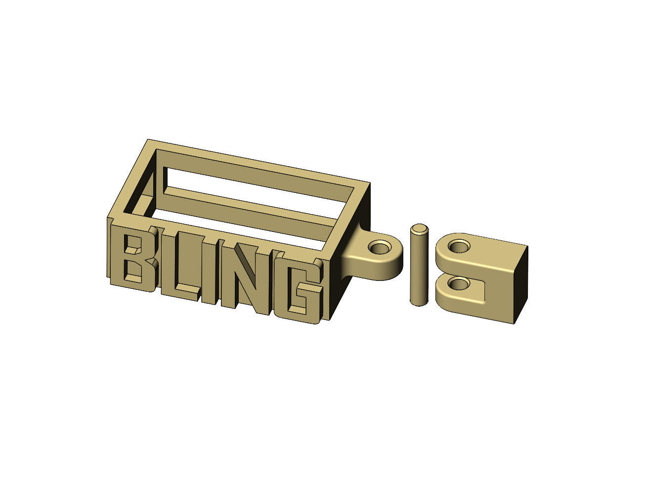 Bling bail link 3D model 3D printable | CGTrader