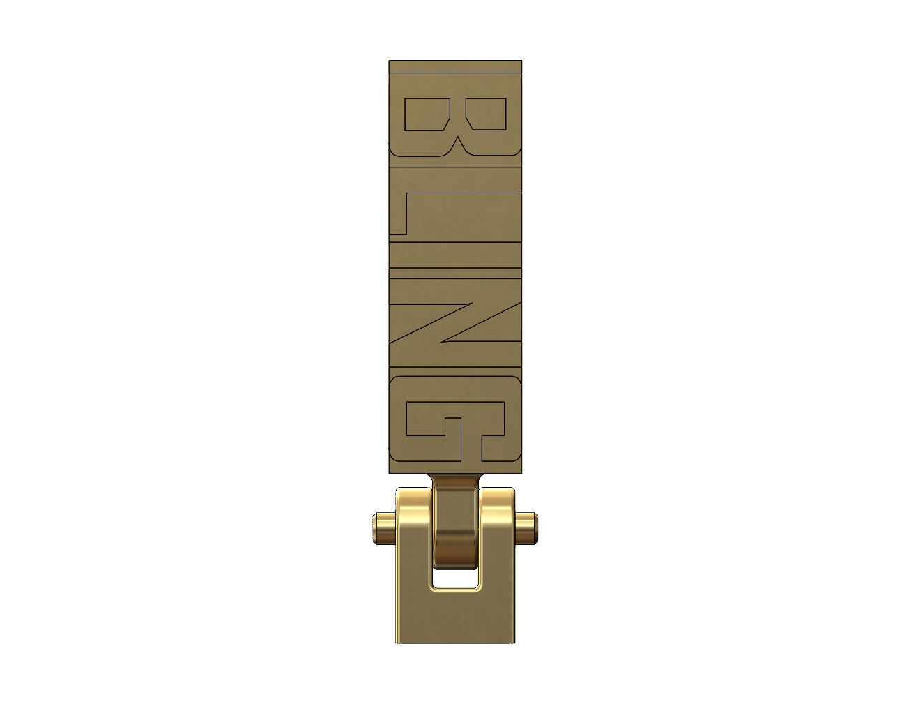 Bling bail link 3D model 3D printable | CGTrader