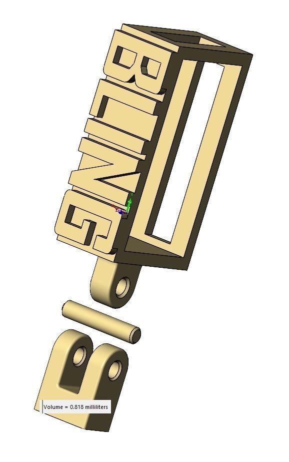 Bling bail link 3D model 3D printable | CGTrader