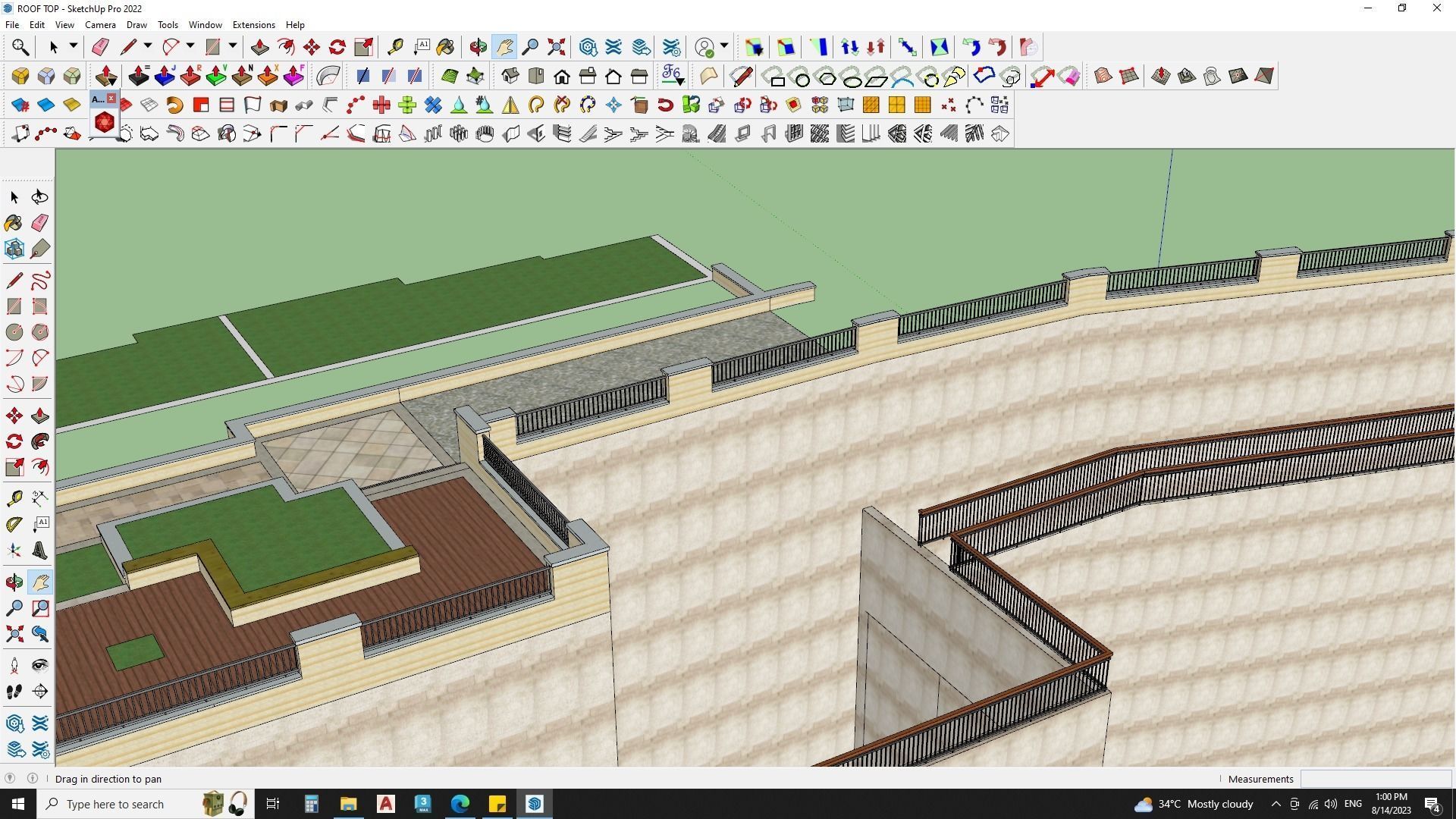 3d model of roof top landscape 3D model | CGTrader