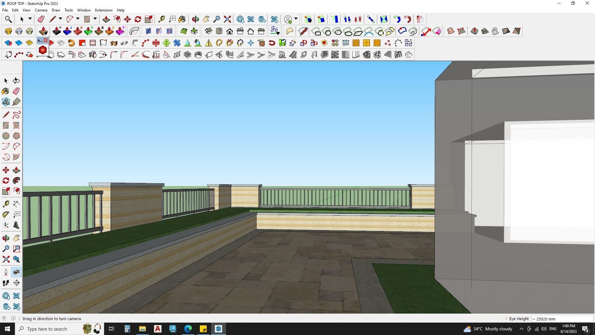 3d model of roof top landscape 3D model | CGTrader