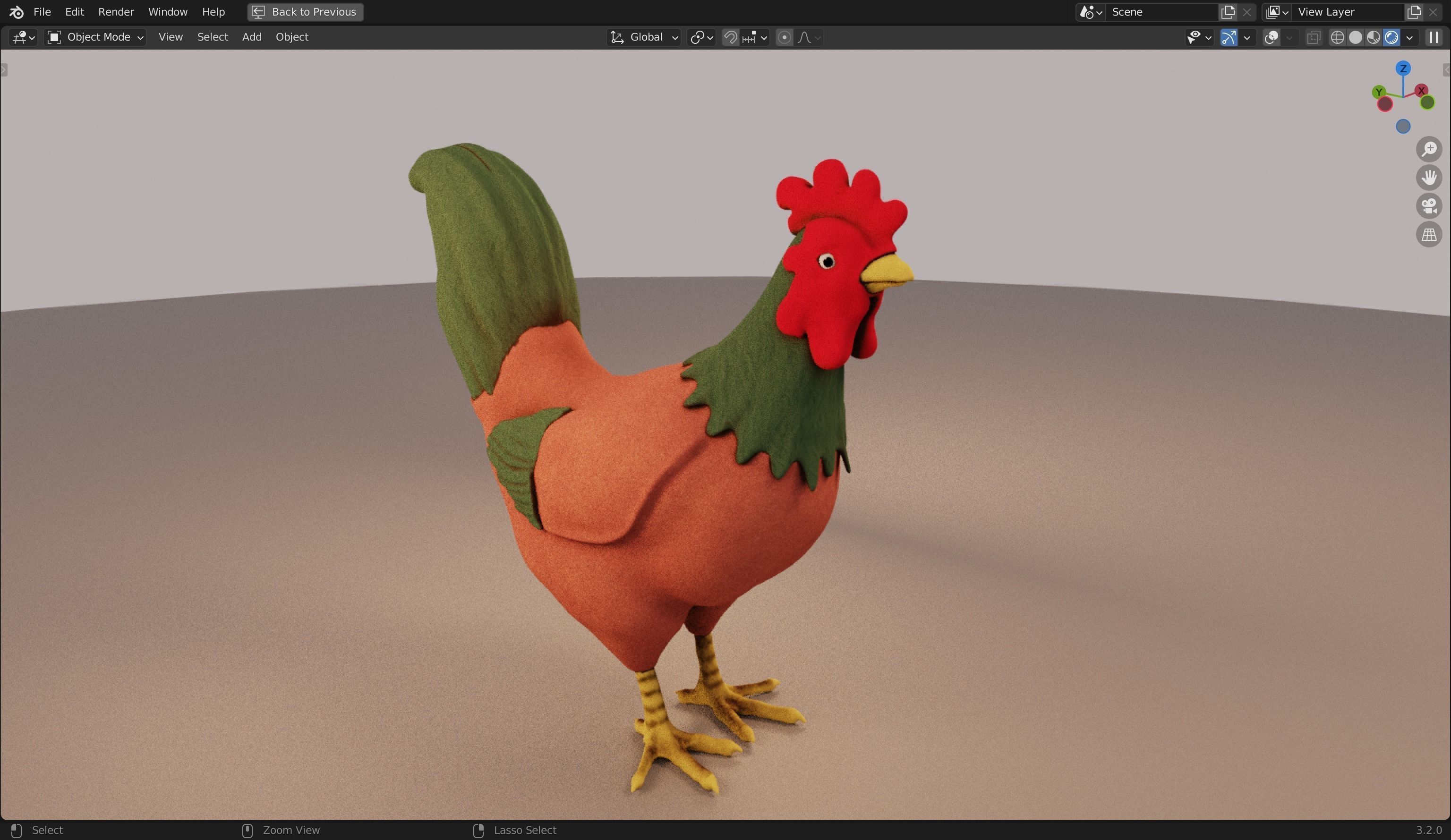 3D model Rooster 3D Model Cartoon Style Print Ready 3D model VR / AR / low-poly | CGTrader