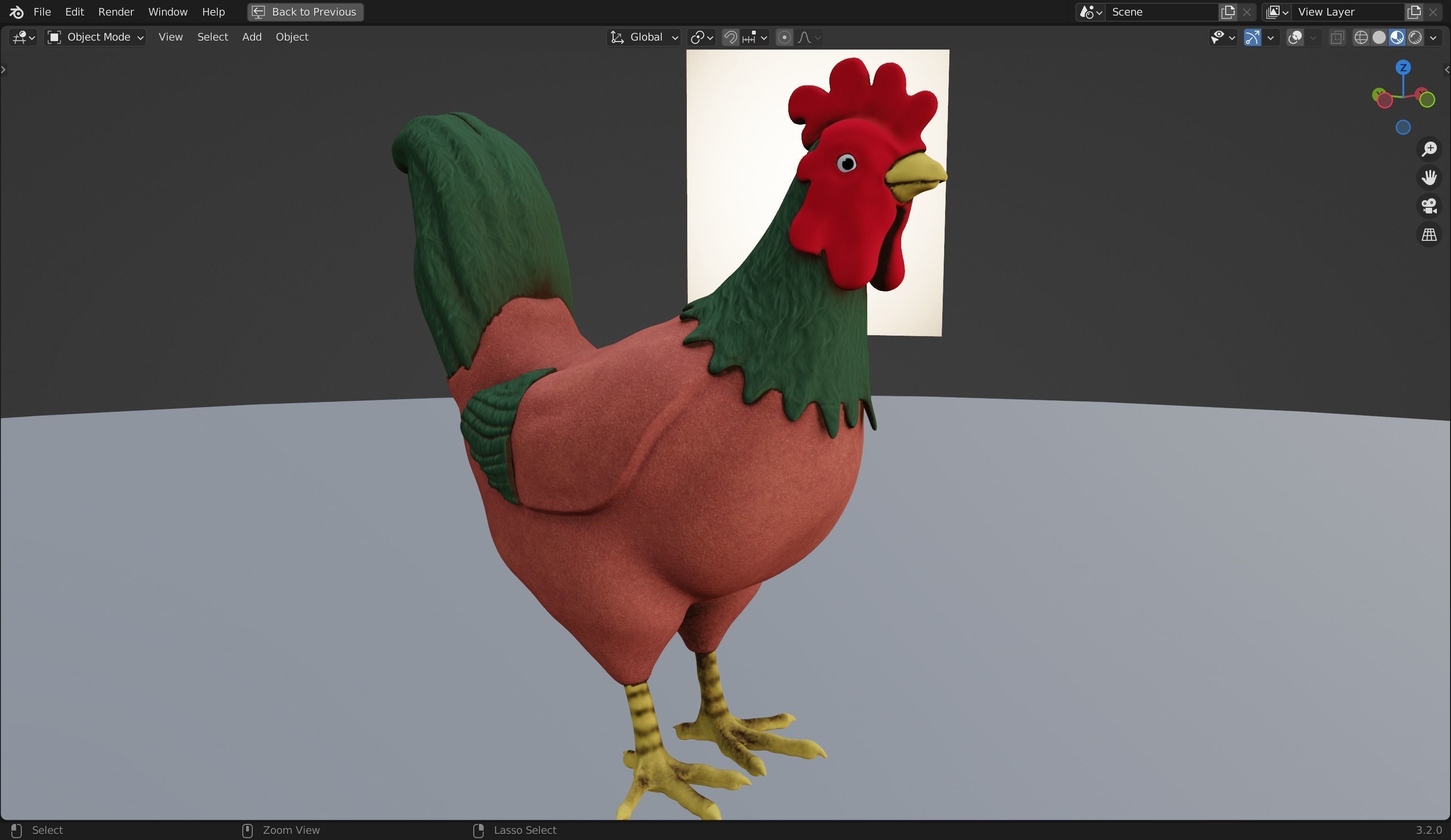 3D model Rooster 3D Model Cartoon Style Print Ready 3D model VR / AR / low-poly | CGTrader