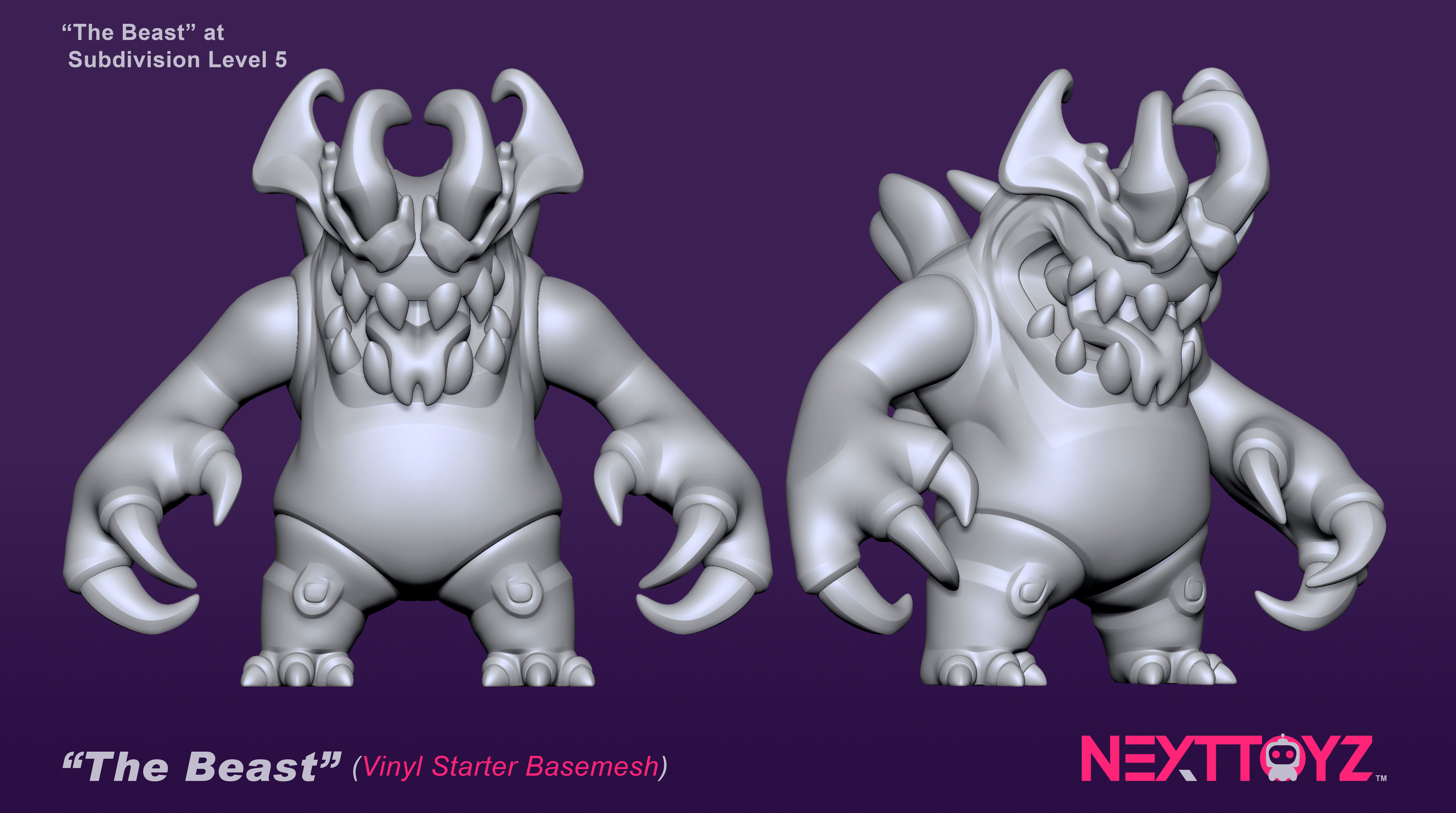 The Beast - Vinyl Toy Starter Basemesh 3D model | CGTrader