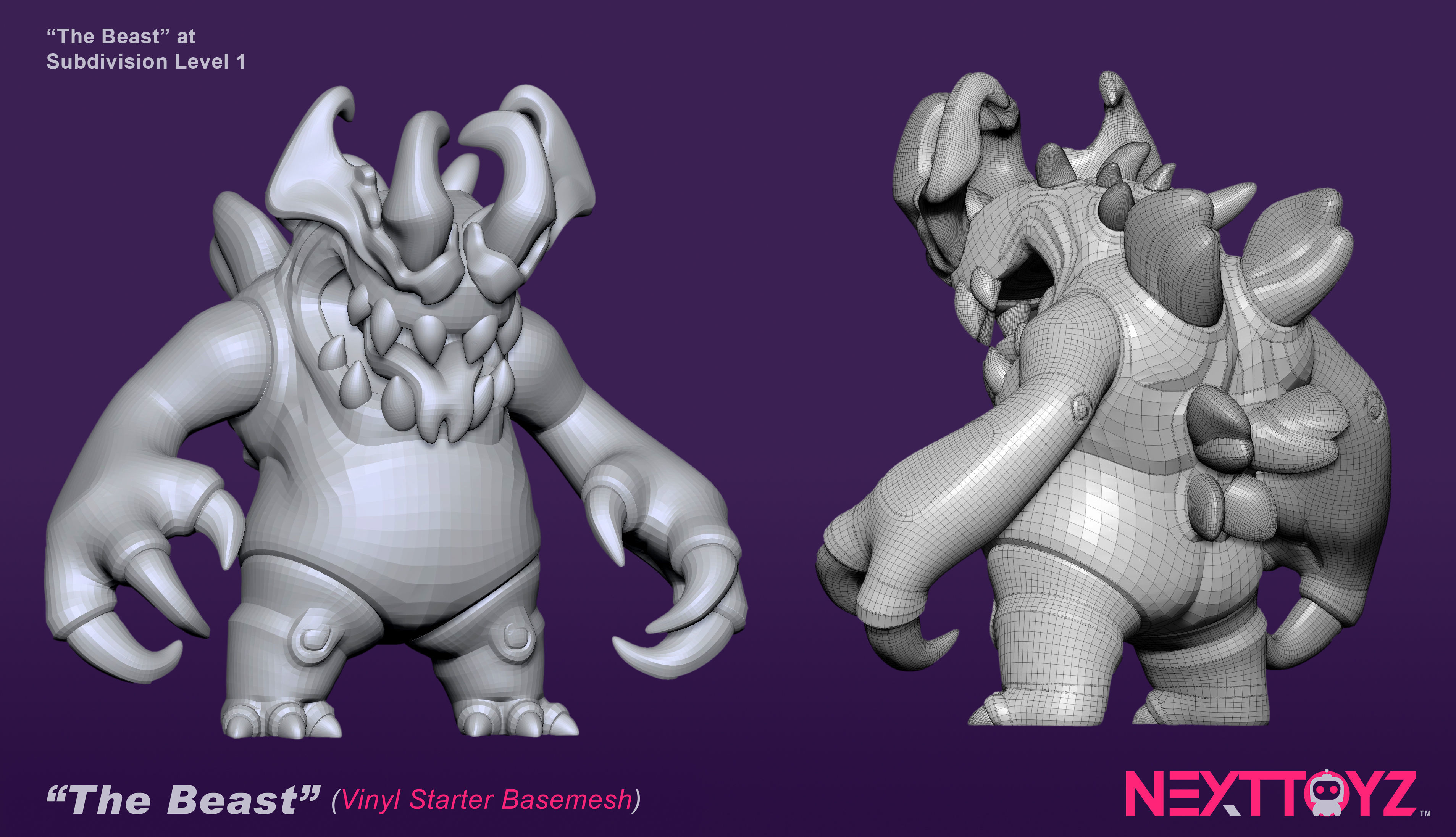 The Beast - Vinyl Toy Starter Basemesh 3D model | CGTrader