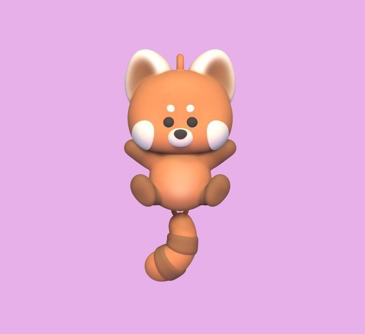 Flexi Red Panda 3D model 3D printable | CGTrader
