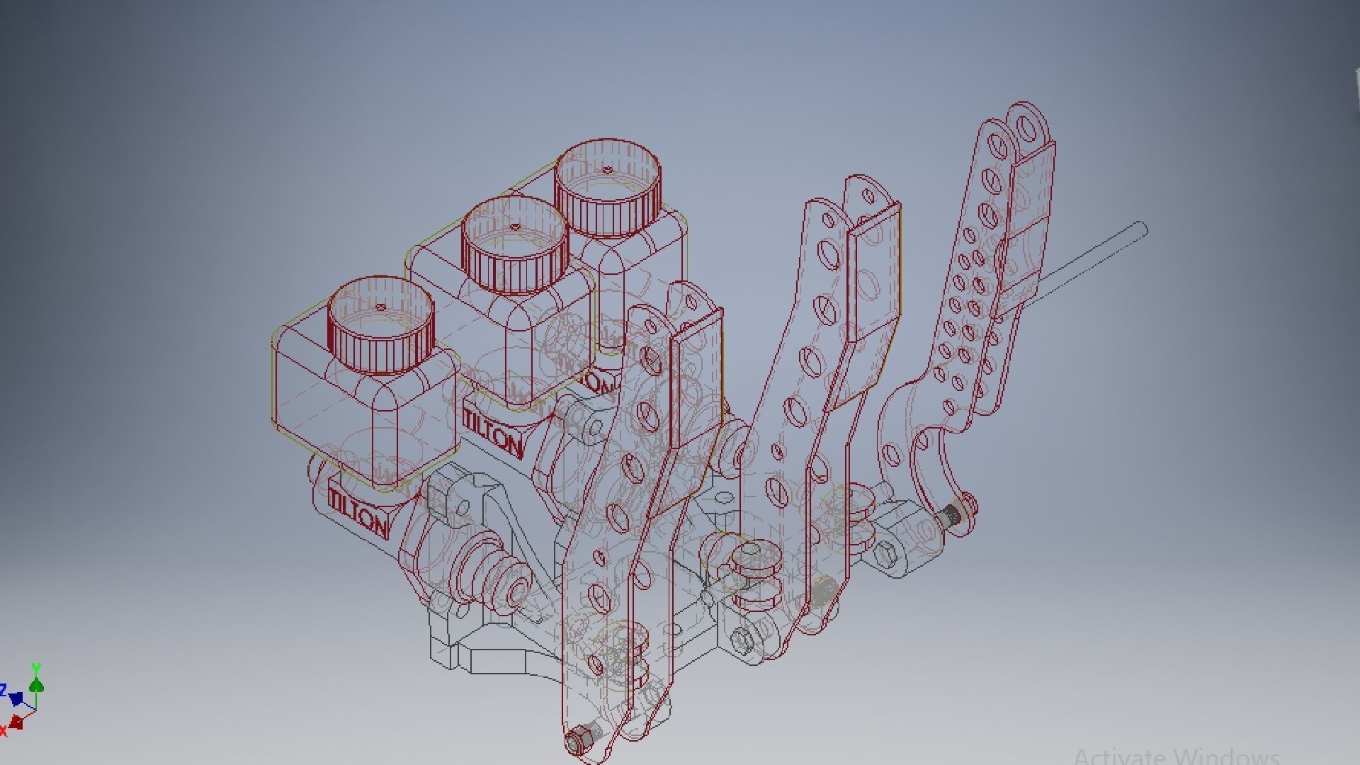 Floor Mount Pedal Assembly 3D model | CGTrader