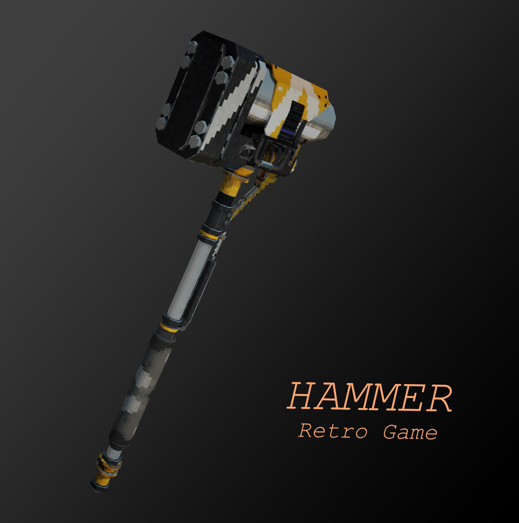 3D model Low Poly Hammer Retro Style VR / AR / low-poly | CGTrader