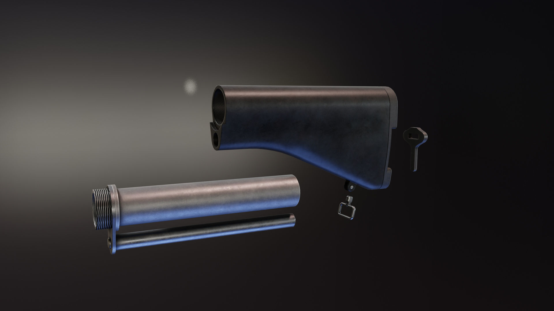 3D model Colt 607 Buttstock VR / AR / low-poly | CGTrader