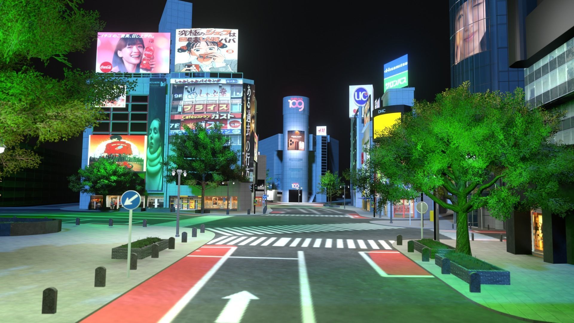 3D model Shibuya Scramble Crossing Shibuya City Tokyo Japan VR / AR ...