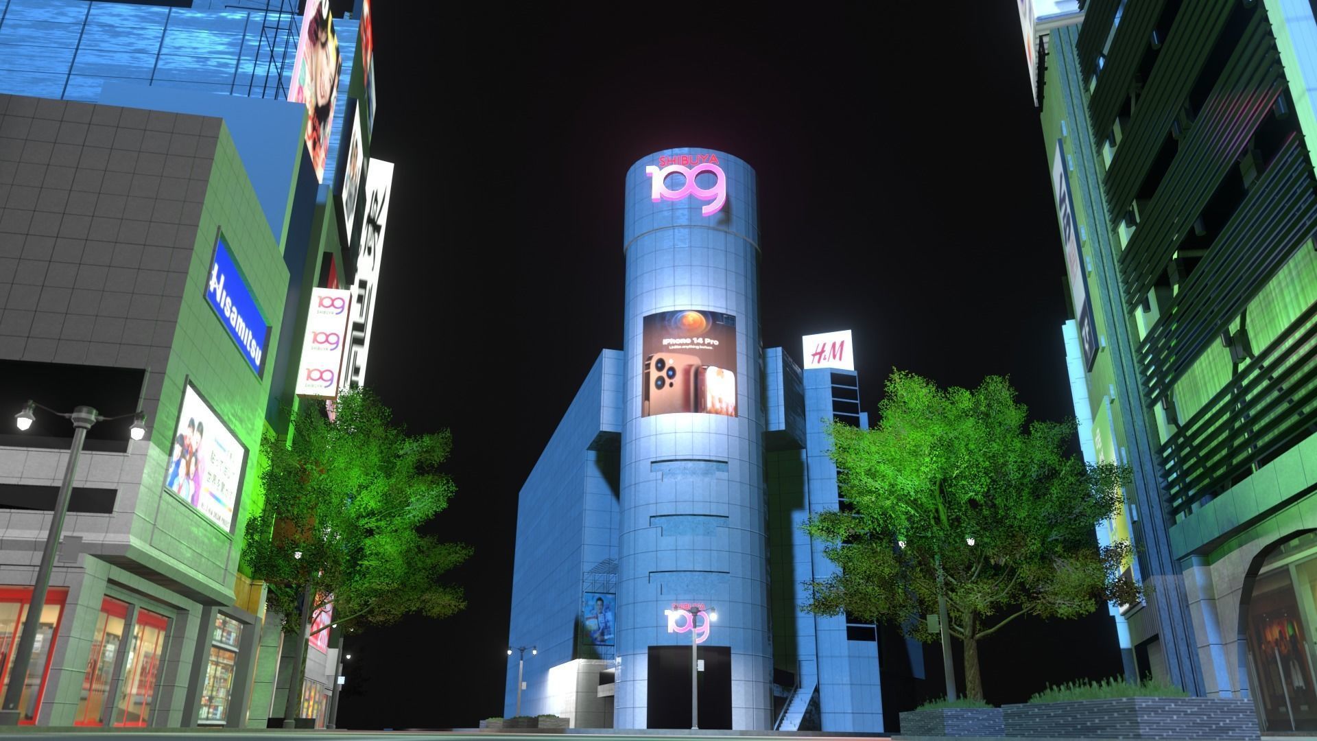 3D model Shibuya Scramble Crossing Shibuya City Tokyo Japan VR / AR ...