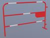 Red construction barrier free 3D model | CGTrader