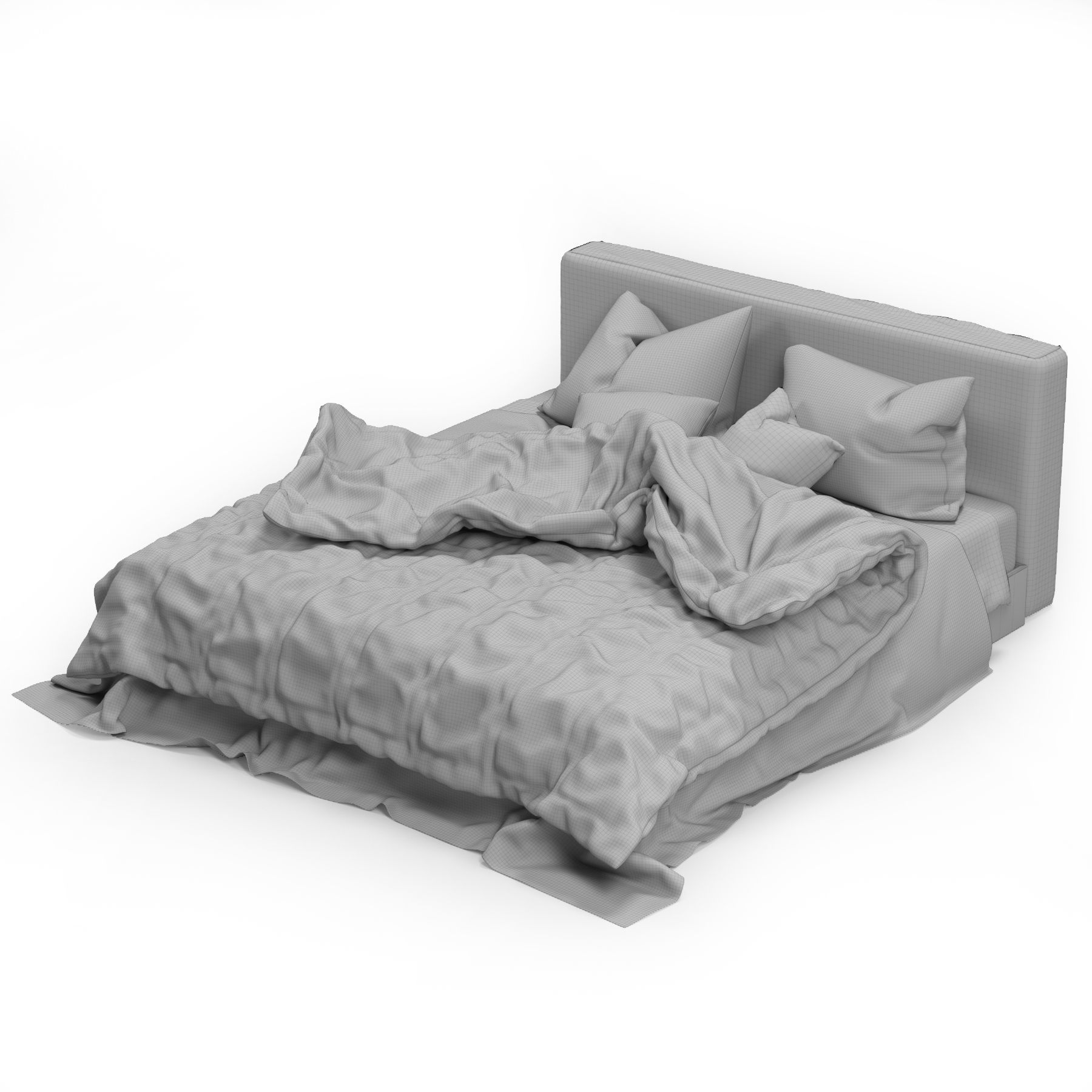 modern bed free 3D model | CGTrader