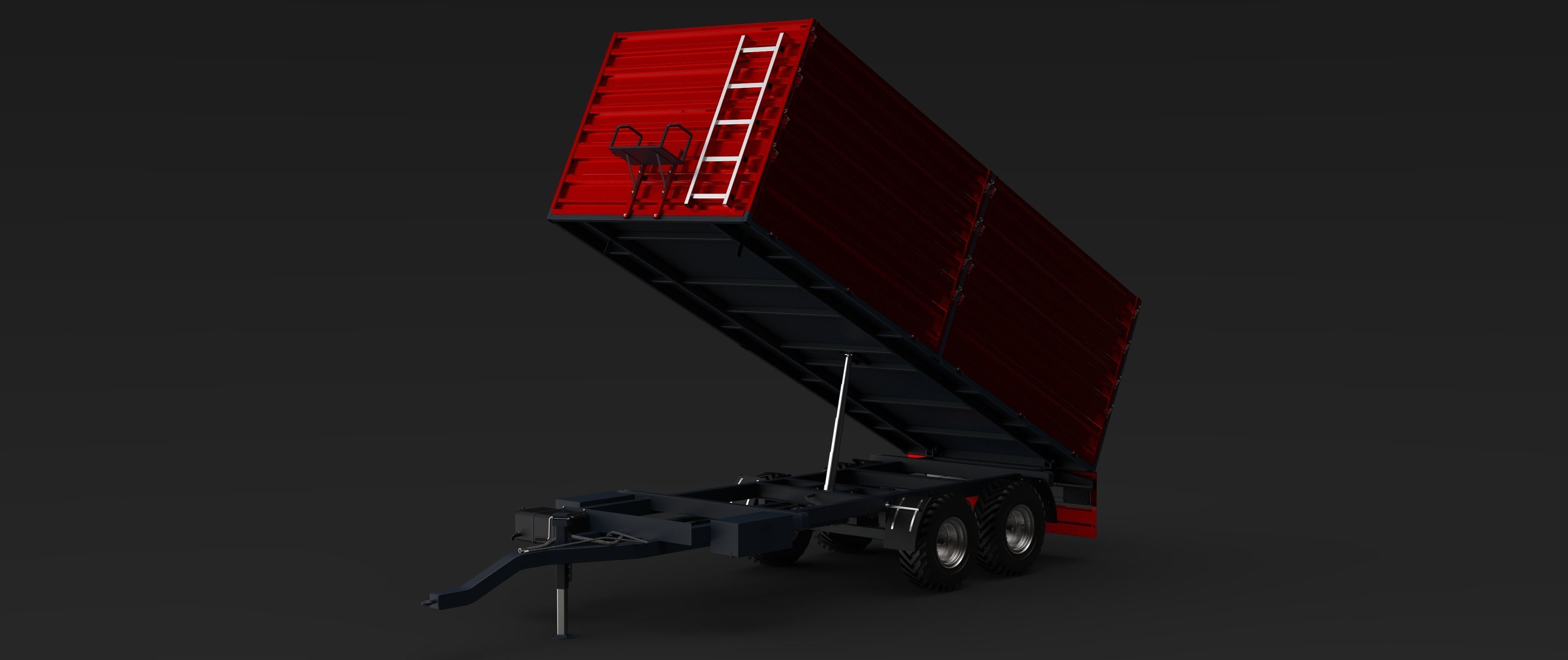 3D model TRACTOR TRAILER VR / AR / low-poly | CGTrader