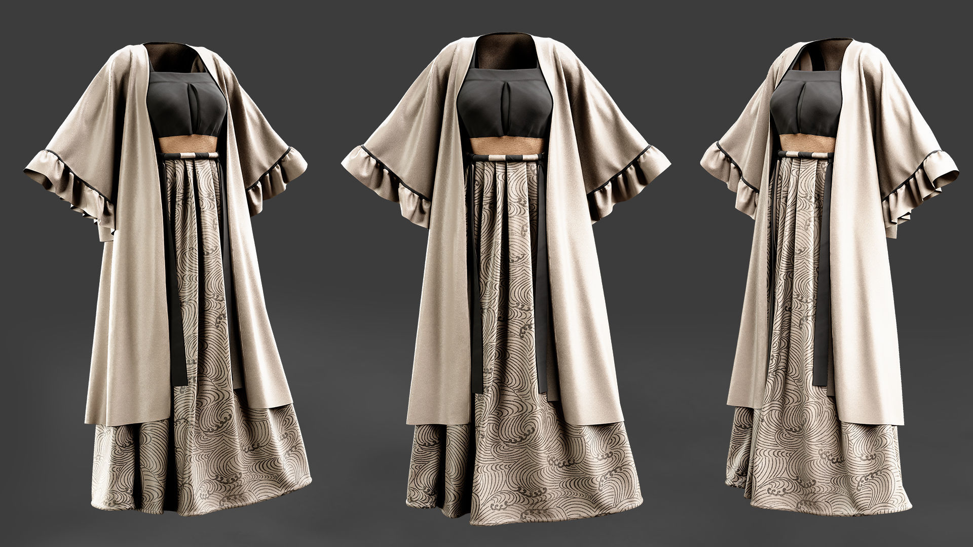 Hanfu Dress 3D model | CGTrader