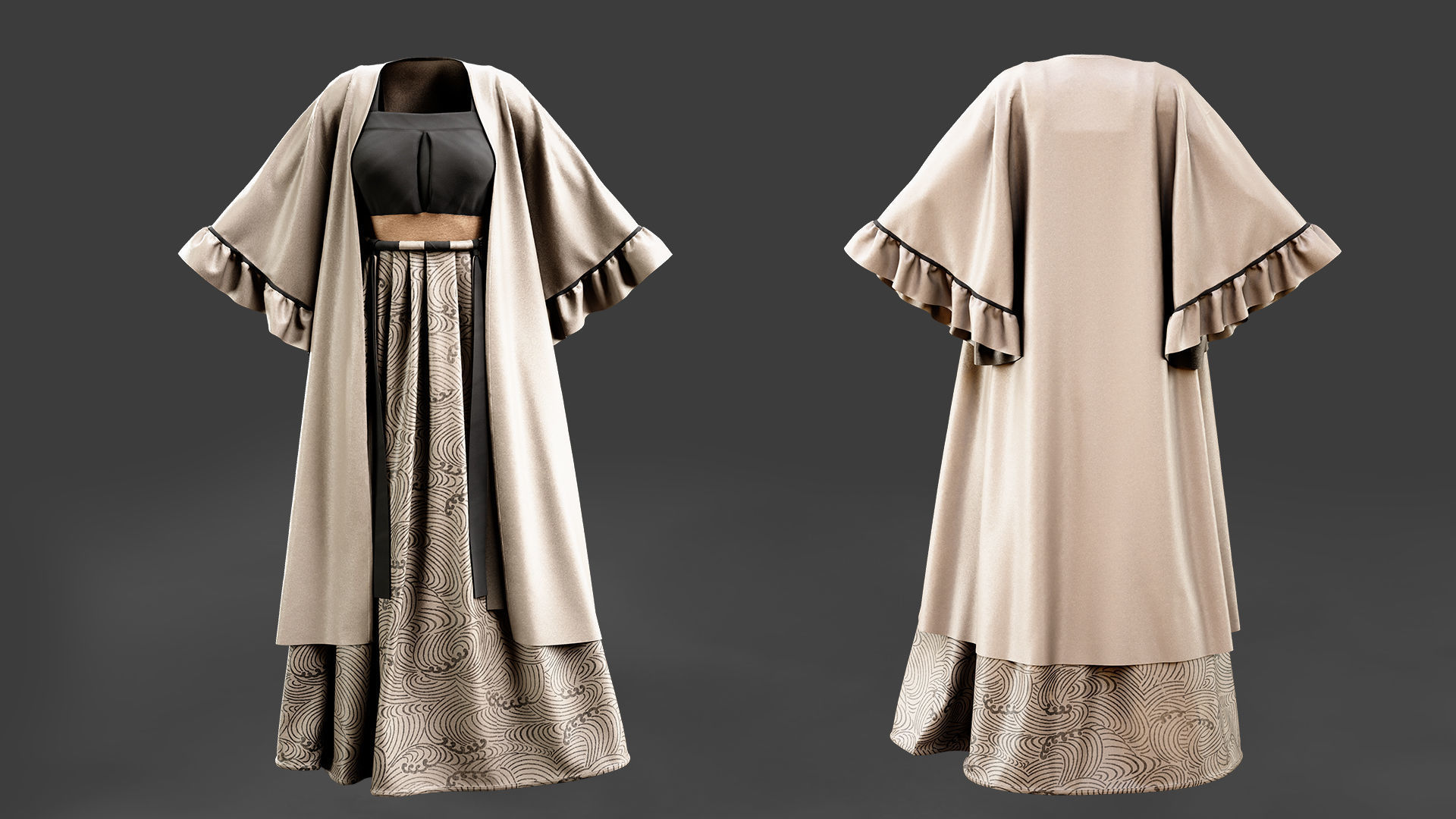 Hanfu Dress 3D model | CGTrader