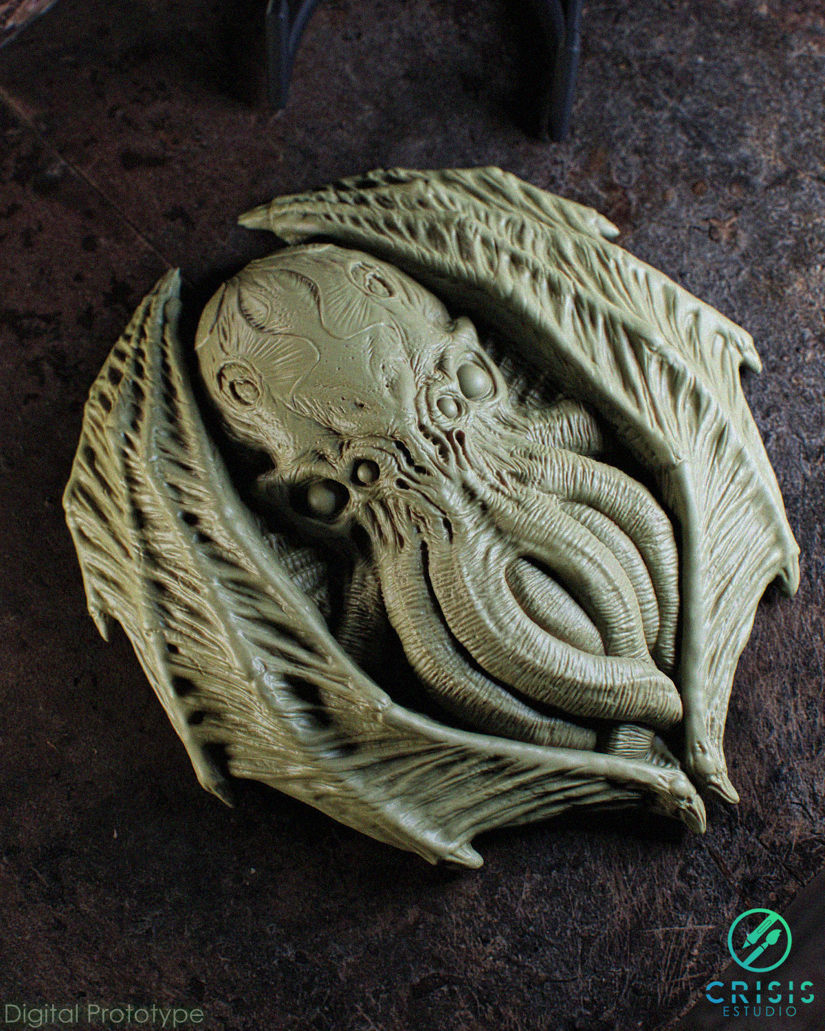 Cthulhu ancient medallion for 3d Print Model 3D model 3D printable ...