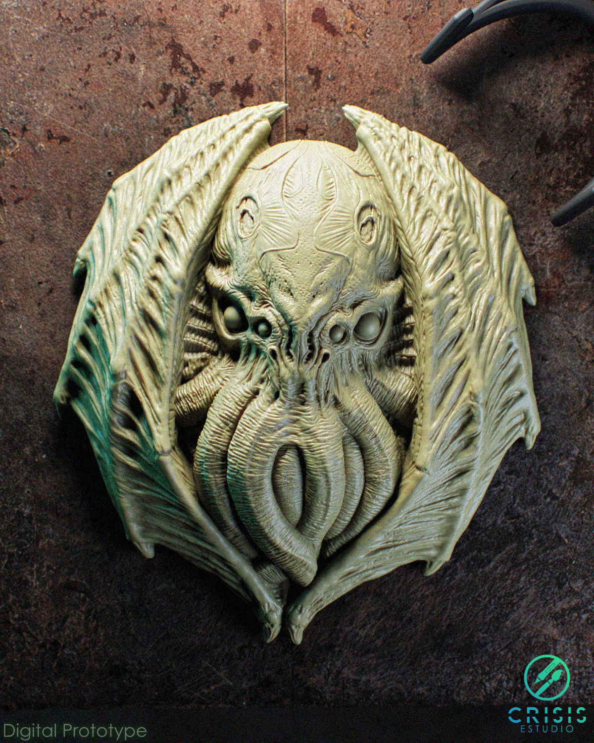 Cthulhu ancient medallion for 3d Print Model 3D model 3D printable ...