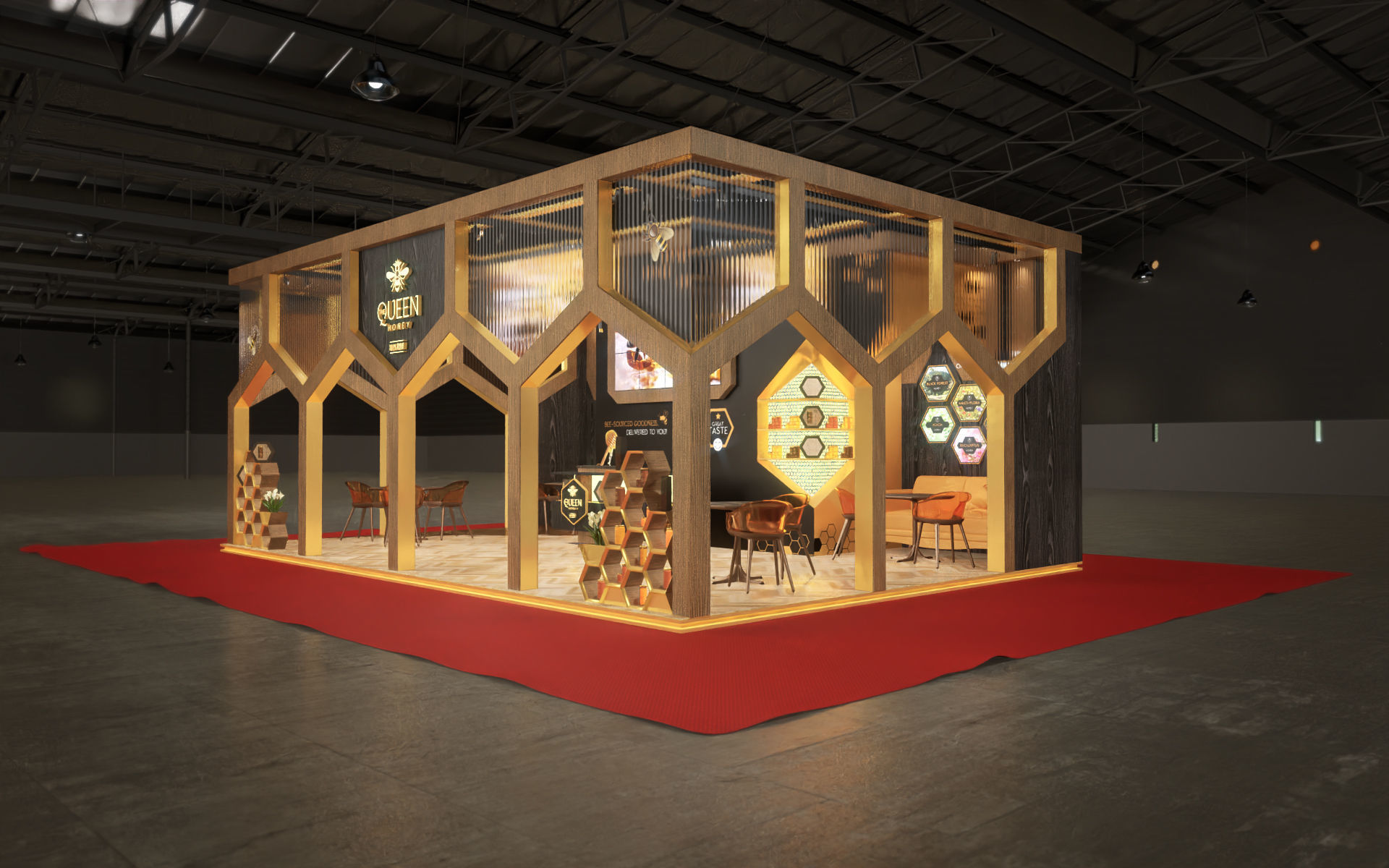 Honey Exhibition Stand 3D model | CGTrader