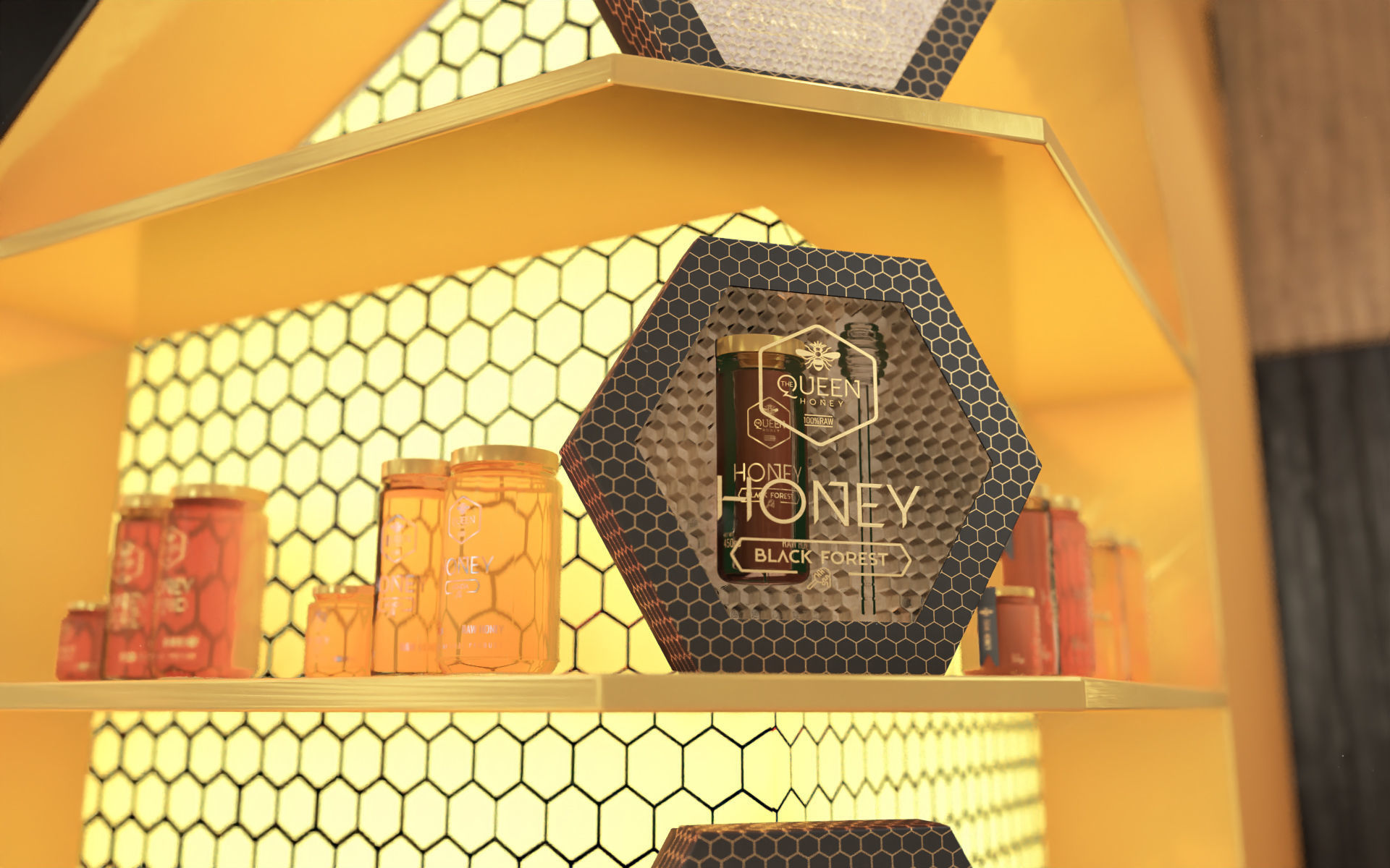 Honey Exhibition Stand 3D model | CGTrader