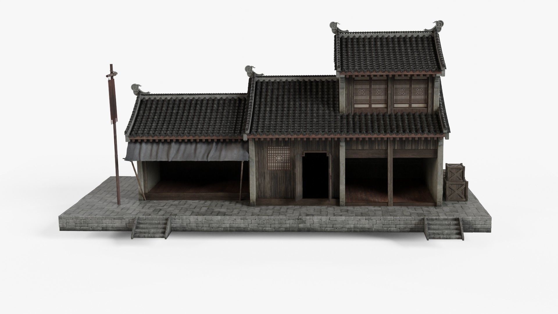 3D model Ancient Japanese Architecture VR / AR / low-poly | CGTrader