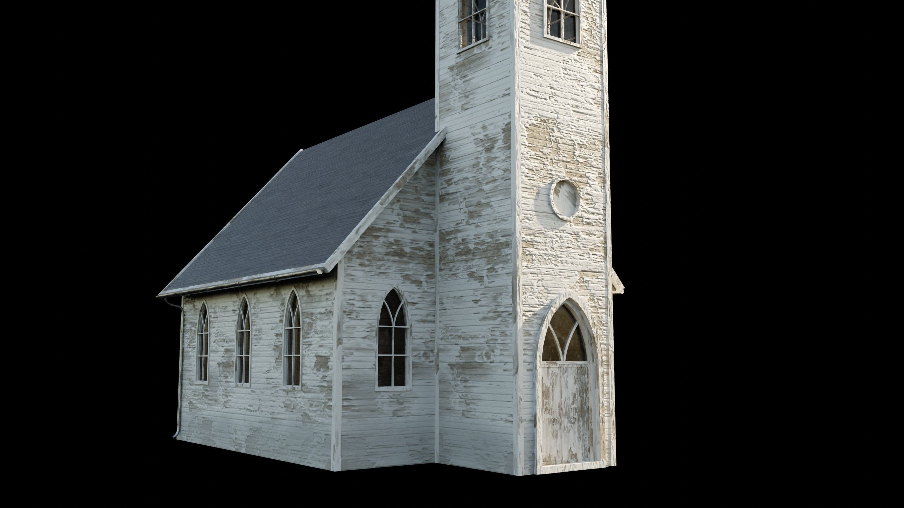 3D model Old Church with Interior VR / AR / low-poly | CGTrader