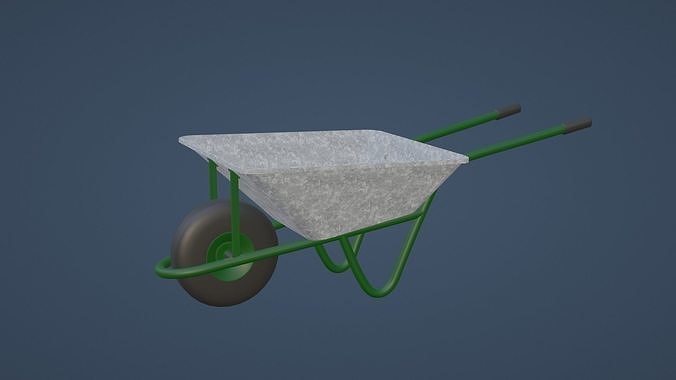 3D model Green wheelbarrow VR / AR / low-poly | CGTrader