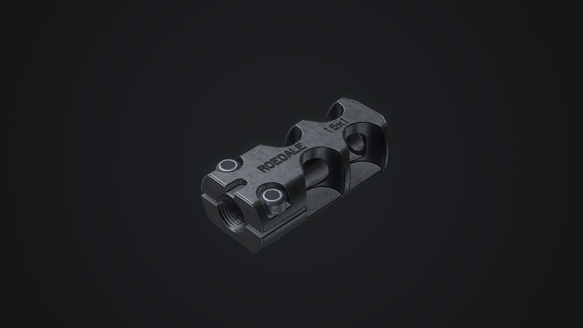 3D model Muzzle Brake Roedale M15x1 VR / AR / low-poly | CGTrader