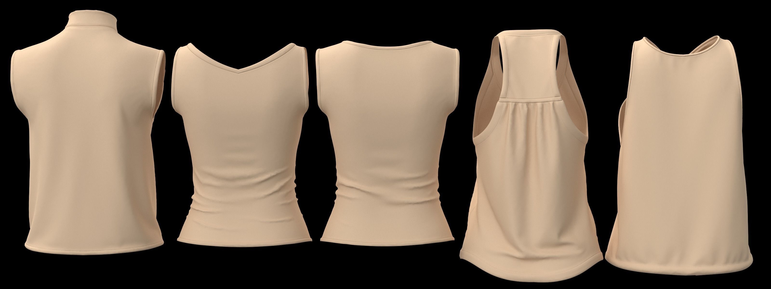 10 Womens Tops 3D model | CGTrader