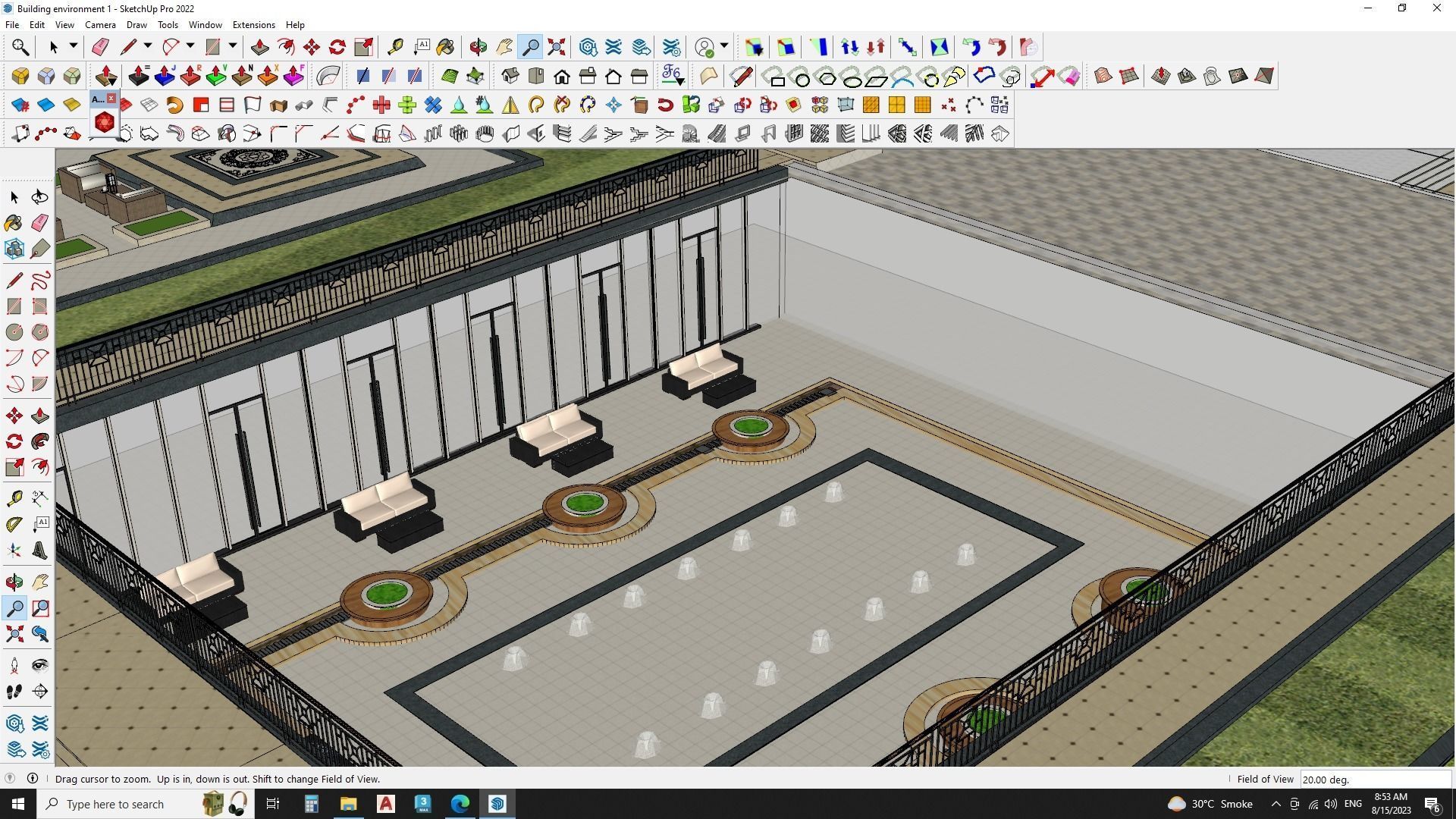 Sketchup shopping mall landscape 3d model 3D model | CGTrader